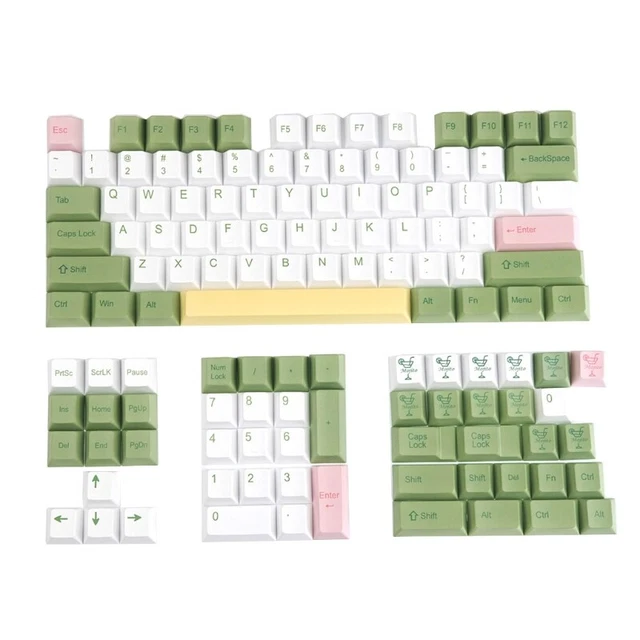 128KEYS CHERRY PROFILE Custom Keycap PBT Dye Sublimation for Mechanical ...