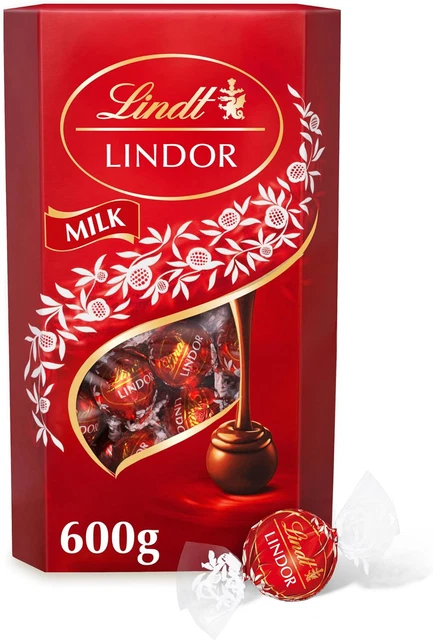LINDT LINDOR MILK Chocolate Truffles Box Extra Large - Approx 48 balls ...