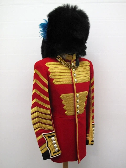NEW WW2 MAJOR Drum British Grenadier Guards Tunic Red/Gold Braid Coat ...