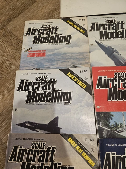 SCALE AIRCRAFT MODELLING Magazine Volume 14 Number 1 To 12 1991/1992 £ ...