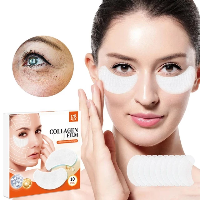 COLLAGEN FILM WATER-SOLUBLE Mask Fades Dark Circles Eye Bags Eye Mask ...