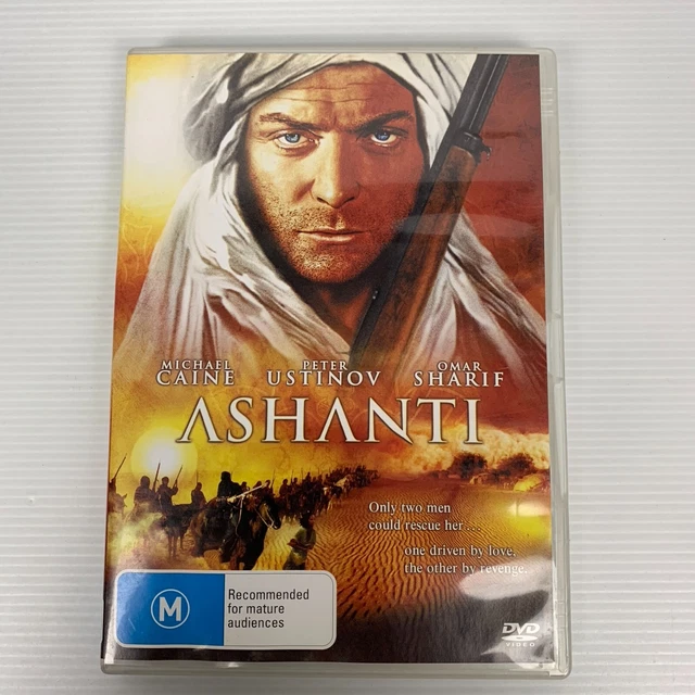 ASHANTI (DVD 2004) Michael Caine Peter Ustinov Omar Sharif Beverly ...