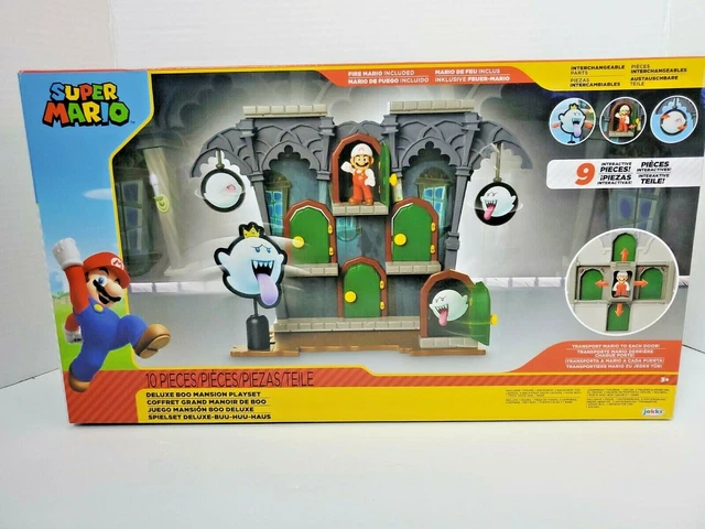 NINTENDO SUPER MARIO Deluxe Boo Mansion or Cloud Level Playset New ...
