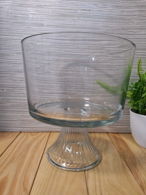 ANCHOR HOCKING MONACO Footed Glass Trifle Dish £22.00 - PicClick UK
