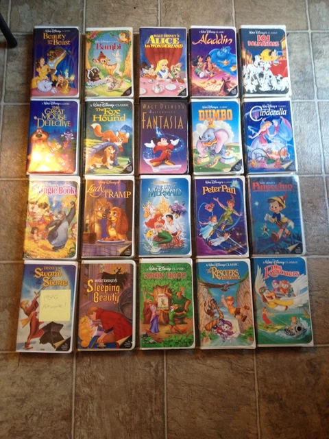 DISNEY BLACK DIAMOND VHS Complete Collection Lot in MUSEUM WORTHY ...