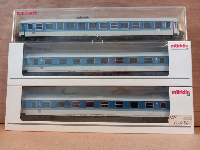 3 X MARKLIN/FLEISCHMANN HO Scale German DB 1st/2nd Class Intercity ...