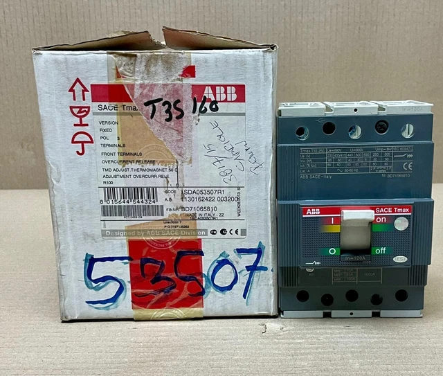 ABB SACE TMAX XT3S 250 Disjoncteur 3 Pole 100 Amp 1SDA053507R1 #NEW -2 EUR 287,39 - PicClick FR