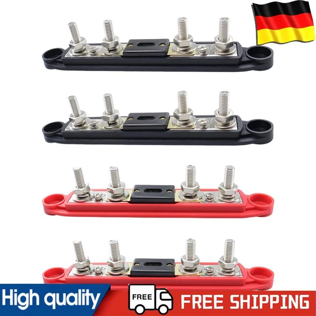 4 STUD BUSBAR Terminal Block 300A M6/M8 Bus Bar Board 48V for Car RV Ship Yacht EUR 16,29 ...
