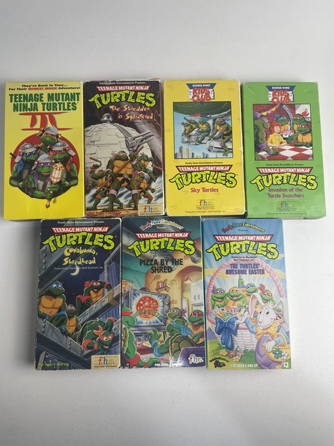 VINTAGE TEENAGE MUTANT Ninja Turtles TMNT VHS Lot 7 Tapes FHE Burger ...