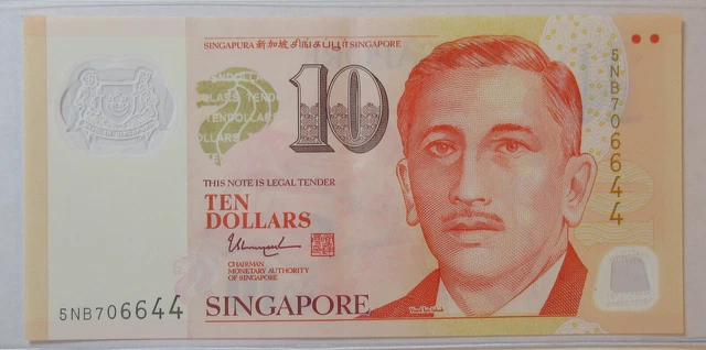 SINGAPORE - 10 Ten Dollars Bank Note (#52K) $8.19 - PicClick