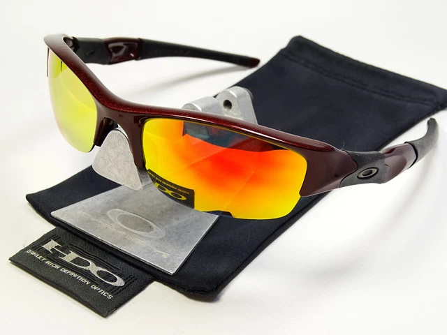 OAKLEY FLAK JACKET Red Fire occhiali da sole Eye Jawbone Half Twenty ...