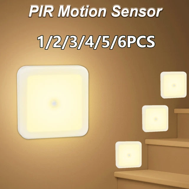 BATTERY LED MOTION Sensor Light PIR Detector Night Bar Magnetic Warm ...