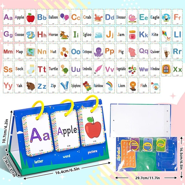 LETTER CARDS LEARNING,LETTER Recognition Learning Card | Game Portable ...