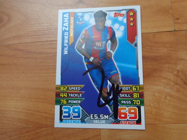 ORIGINALE FIRMATA A Mano Wilfried Zaha Crystal Palace Partita Attax ...