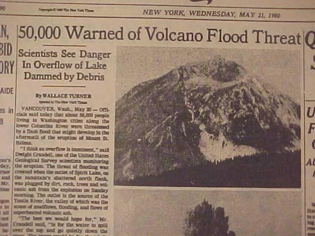 VINTAGE NEWSPAPER HEADLINE ~Mount St Helens Volcano Eruption Disaster ...