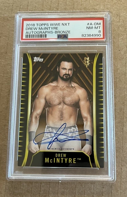WWE 2018 DREW McIntyre Topps NXT Autografo Auto PSA Grado #A-DM EUR 9 ...