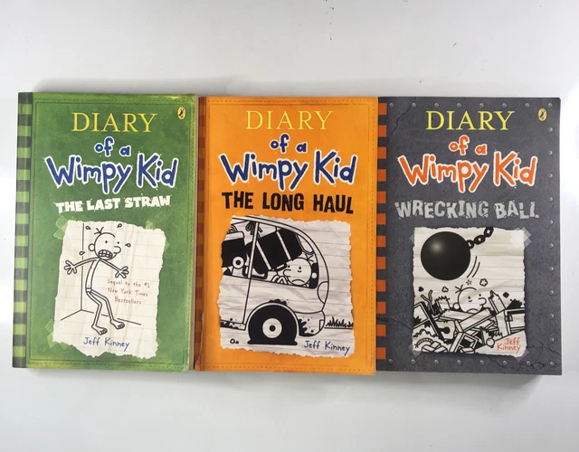DIARY OF A Wimpy Kid Jeff Kinney Bundle Lot 3 9 14 Paperback Books Last ...