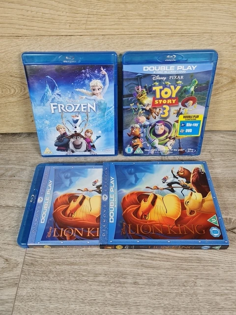 3X KIDS BLU Ray & DVD Bundle Disney, Pixar Toy Story 3 Frozen Lion King ...