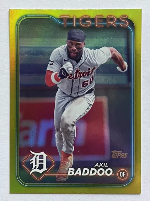 AKIL BADDOO 2024 Topps Series 2 #373 Lamina d'oro parallela Detroit ...