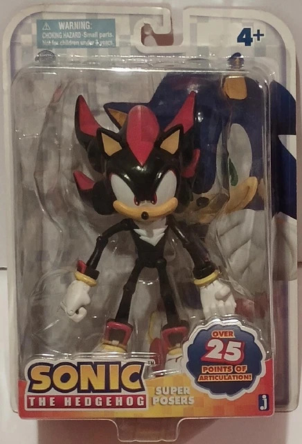 JAZWARES SONIC THE Hedgehog SHADOW Super Posers Action Figure Rare SEGA ...