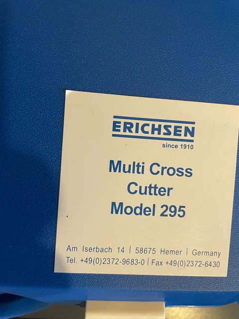 ERICHSEN MULTI CROSS CUTTER Model 295 : Adhesion, Impact and Elasticity ...