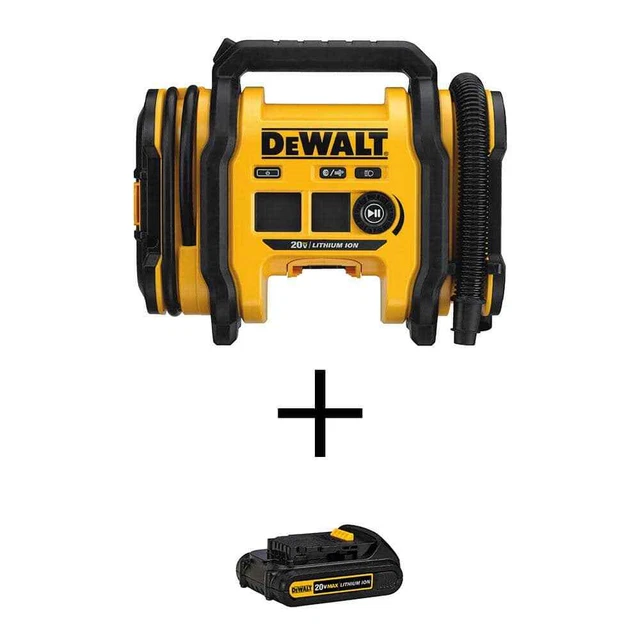 20V MAX LITHIUM-ION Cordless Electric Portable Inflator 20V MAX Compact ...