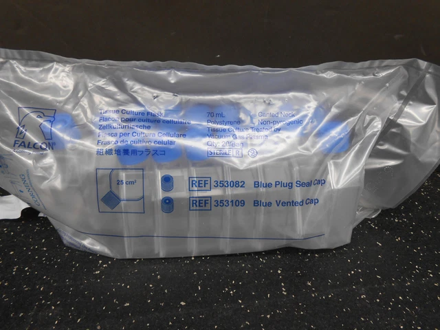 CORNING FALCON 353109 25Cm² Tissue Culture Flask Blue Vented Cap 70Ml ...