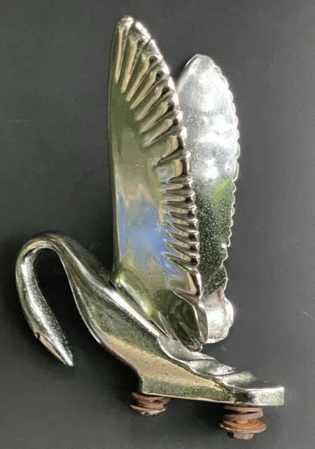 1940-50S VINTAGE CAR Mascot Packard Cormorant Swan Hood Ornament Chrome ...
