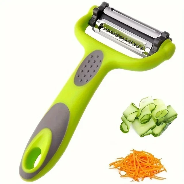 3-IN-1 STAINLESS STEEL Peeler Vegetable Fruit Julienne Slicer Kitchen ...