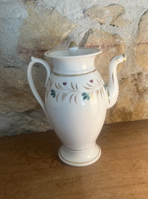ANCIEN GRAND PICHET Porcelaine De Paris ? Vintage Décor Floral A ...