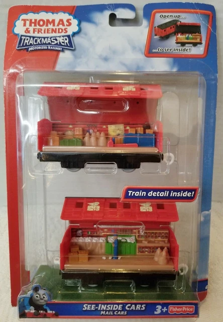 THOMAS & FRIENDS Trackmaster See-Inside Mail Cars Open Up Motorized ...