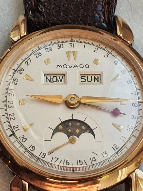 MOVADO - RARE Vintage Calendograph Triple Calendar with Moonphase £ ...