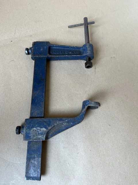 VINTAGE IRON ADJUSTABLE C clamp Longbro Valve Spring Compressor ** LOOK ...