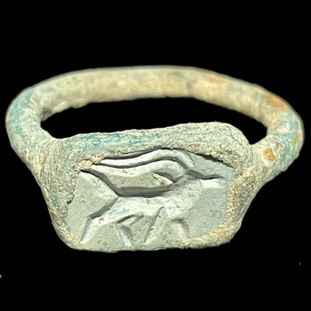 ANCIENT ROMAN BRONZE Intaglio Ring Depicting An Animal - 2Nd/3Rd ...
