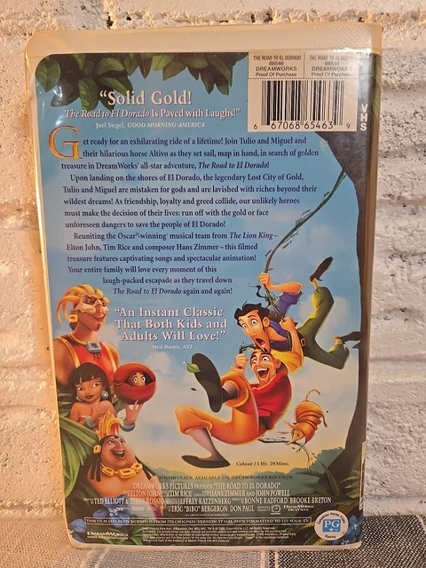 THE ROAD TO El Dorado (VHS, 2000, Clam Shell) $9.97 - PicClick CA