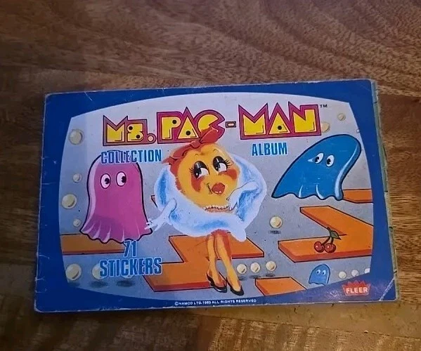VINTAGE MS MISS Pac-Man Sticker Album - Complete - 1983 Fleer Namco £40 ...