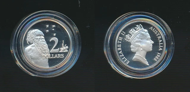 AUSTRALIA: 1988 HH $2 Silver Proof Coin, First Year of Issue, SCARCE ...