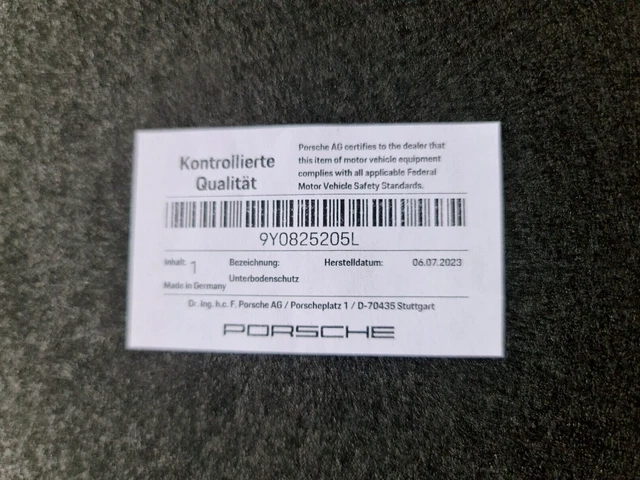 ORIGINAL PORSCHE CAYENNE 9Y Unterbodenschutz Unterbodenverkleidung ...