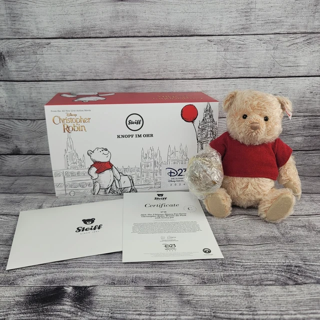 RARE D23 2024 Winnie The Pooh Christopher Robin Steiff Doll Plush- LE ...