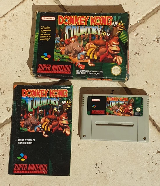 JEU SUPER NINTENDO DONKEY KONG Country + Boite + Notice EUR 1,00 ...
