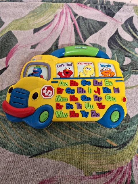 SESAME STREET TALKING Alphabet School Bus Phonics Words Learning Toy ...