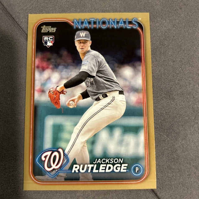 JACKSON RUTLEDGE 2024 Topps Series 2 Gold /2024 Nationals RC Rookie ...