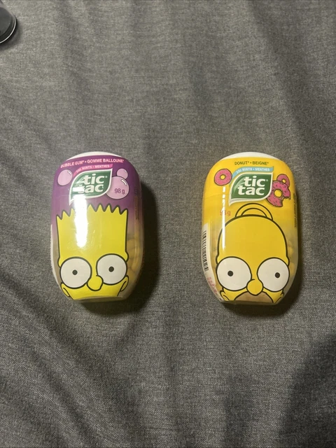 VHTF 2019 UNOPENED Tic Tac Mints THE SIMPSONS Limited Edition SET OF 2 ...