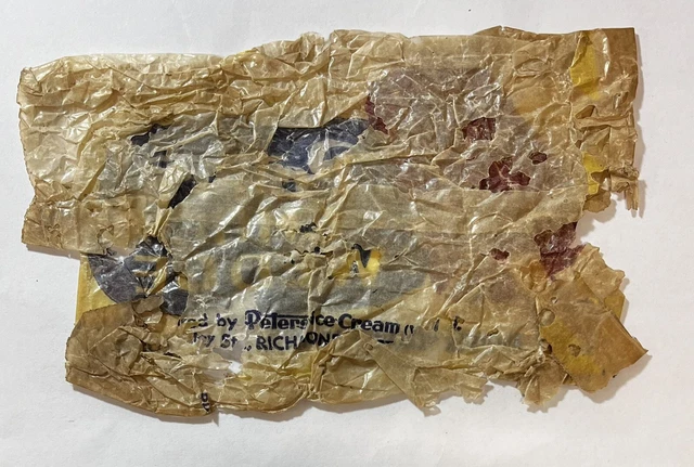 VINTAGE PETERS CHOC Wedge Ice Cream Wrapper (Poor Cond) $10.00 ...