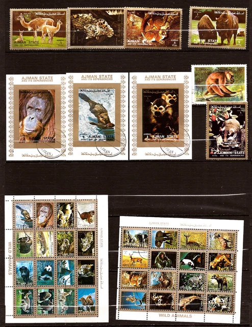 AJMAN STATE Les animaux sauvages ,Wild animals C72 EUR 2,60 - PicClick FR