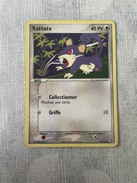 CARTE POKÉMON RATTATA 77/112 Ex Rouge Feu Vert Feuille Bloc Ex RFVF EUR 2,00 - PicClick FR