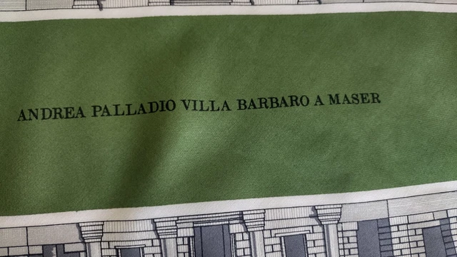MASSIMO VIGNELLI SILK Blend Scarf - Villa Barbaro - Cream/Multi - 85 x ...