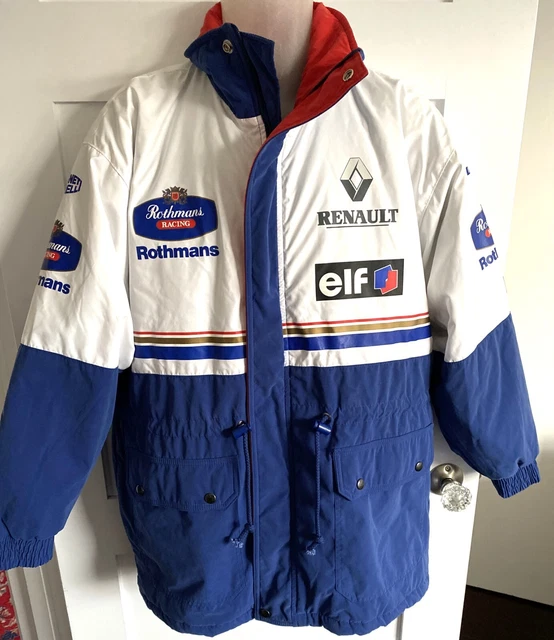 VTG ROTHMANS Williams Renault Formula 1 Racing Team Jacket Coat Magneti ...