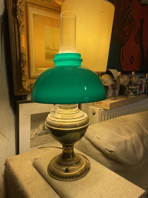 RARE ANTIQUE THE New Juno No. 2 Table Oil Lamp circa 1895 Converted to ...
