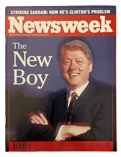 THE NEW BOY Bill Clinton NEWSWEEK International Magazine Jan 25 1993 £ ...